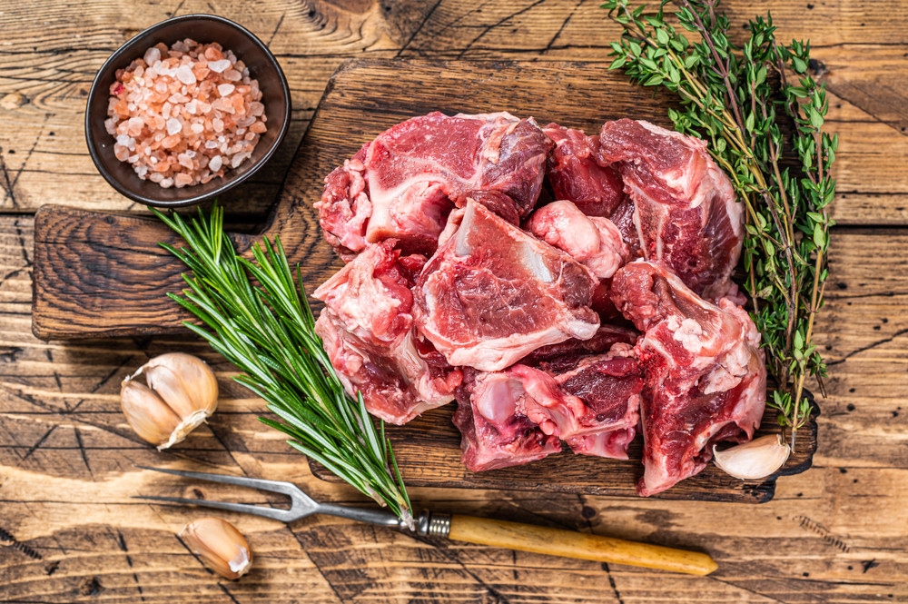 Diced Goat Meat - Bone-In Fresh Cuts